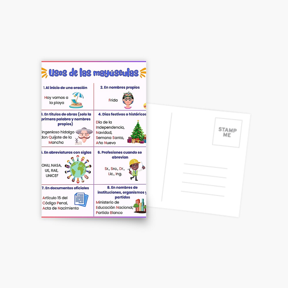 "Anchor Chart: Uso de las mayúsculas" Poster for Sale by EnsenarEspanol ...