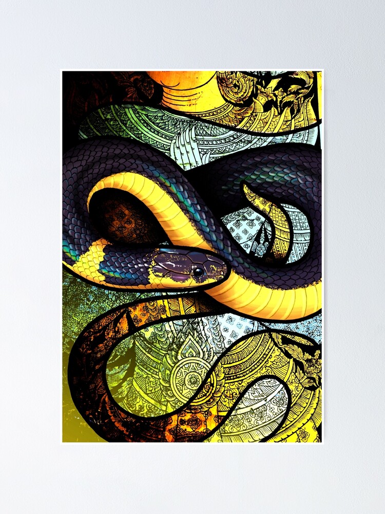 "Collared Reed Snake" Poster for Sale by CulpeoFox | Redbubble
