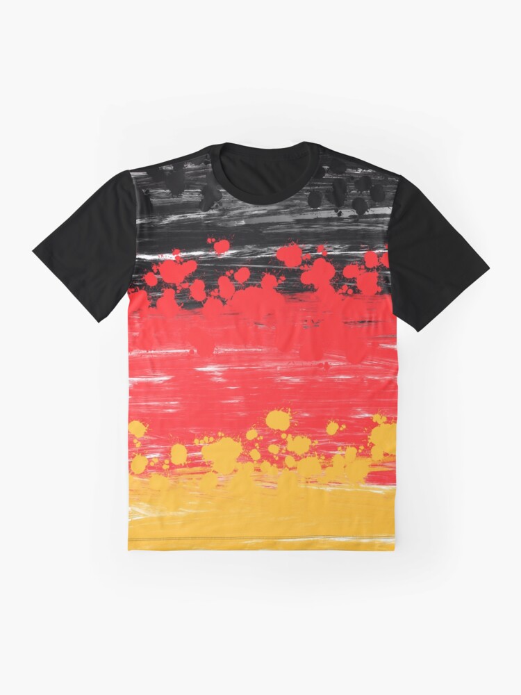 "Germany Colors, German Flag, Splash, Splatter " Graphic T-Shirt for ...
