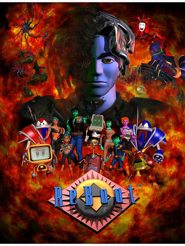 "Reboot Cartoon Poster HD" Sticker for Sale by kazzoie | Redbubble