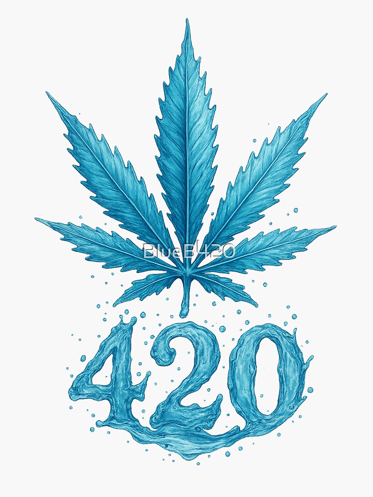 Sticker mit "420 Splash – Wasserform des Cannabisgeistes" von BlueB420 ...