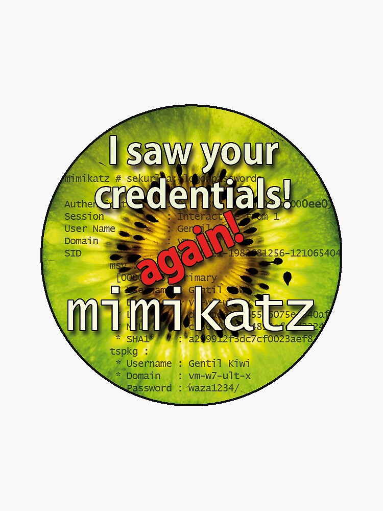 "mimikatz v2" Sticker for Sale by gentilkiwi | Redbubble