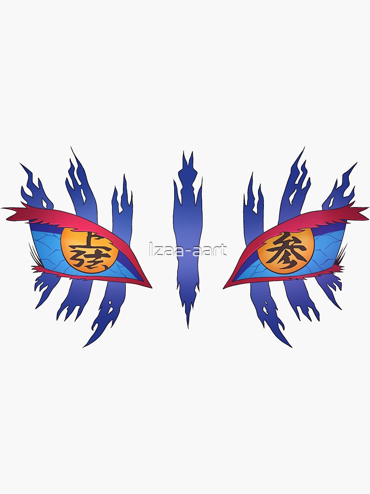 Akaza Demon Eye Stickers for Sale | Redbubble