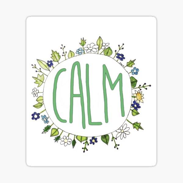 "Calm " Sticker for Sale by elizablock | Redbubble