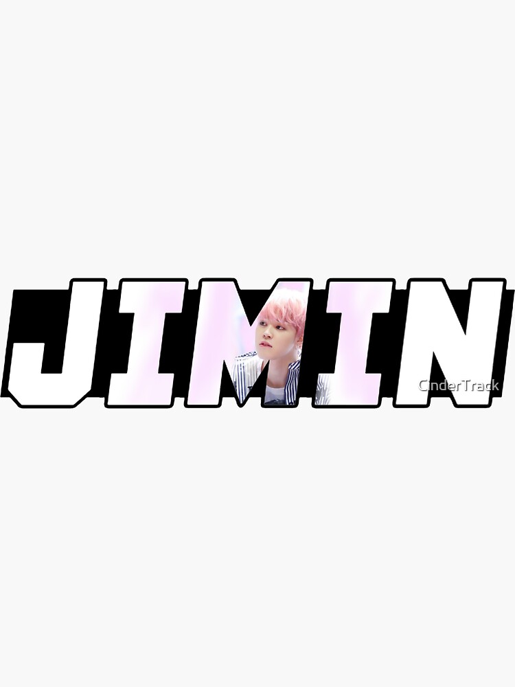 "BTS - Jimin Type" Sticker by CinderTrack | Redbubble