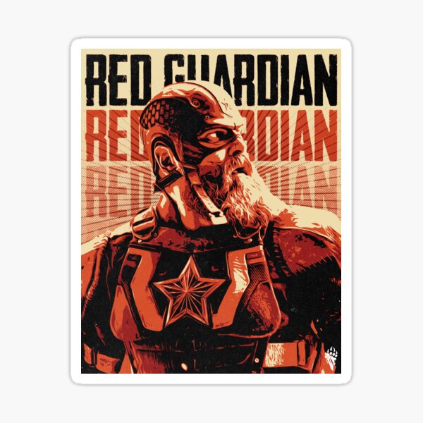 "Red Guardian, Thunderbolts" Sticker for Sale by WendyWart | Redbubble