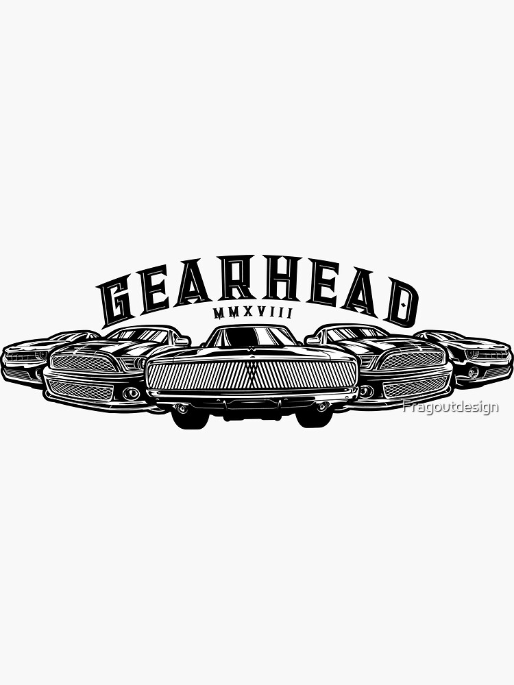 "Gearhead Racing Team Auto mechanic Design" Sticker for Sale by ...