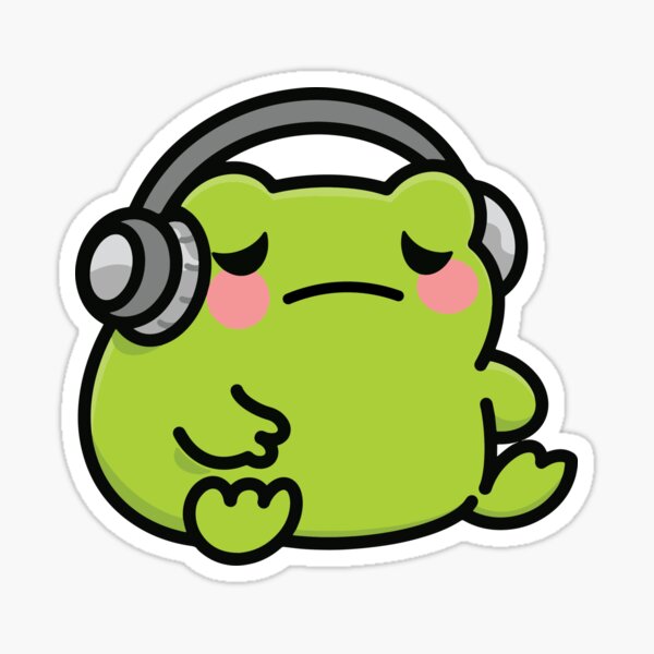 "Kawaii Ricky Rain Frog With Headphones | Jellycat-Inspired Cute Frog ...