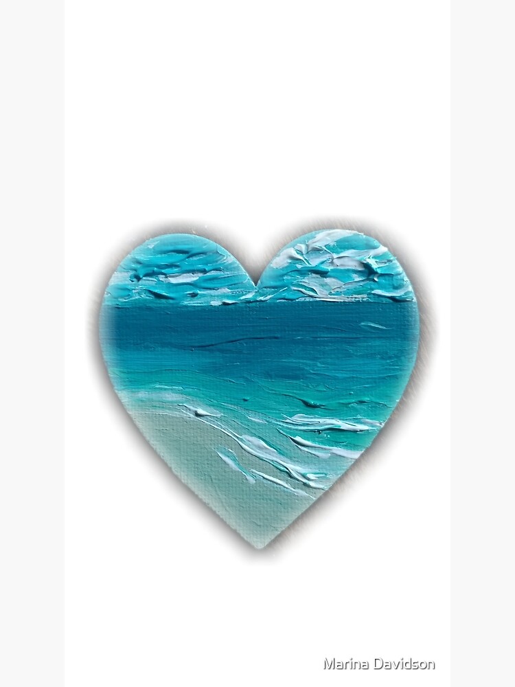 "Ocean Heart, Beach art, Blue heart, Tropical art" Poster by brushed1 ...