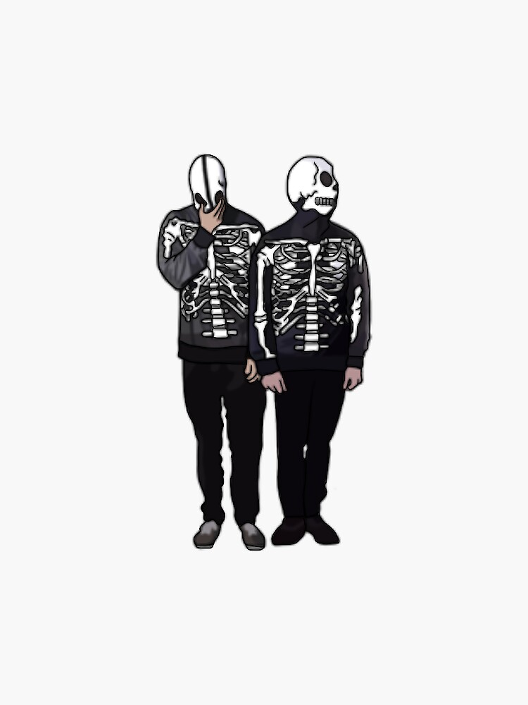 "Skeleton Hoodie Skull Album Rock Band Sticker" Sticker for Sale by ...
