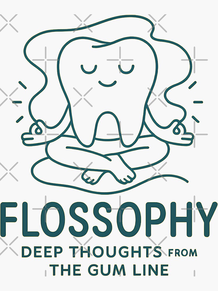 "Flossophy – Dental Zen Art" Sticker for Sale by JacksPaperCraft ...