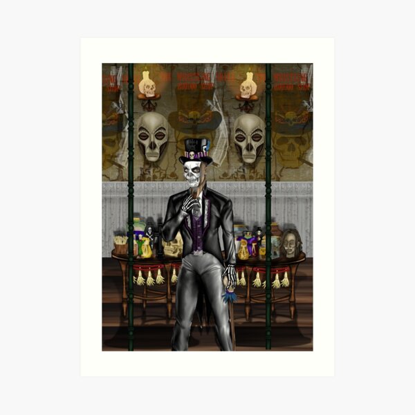 "Mumbo Jumbo Whistling Skull" Art Print by Fiendtown | Redbubble