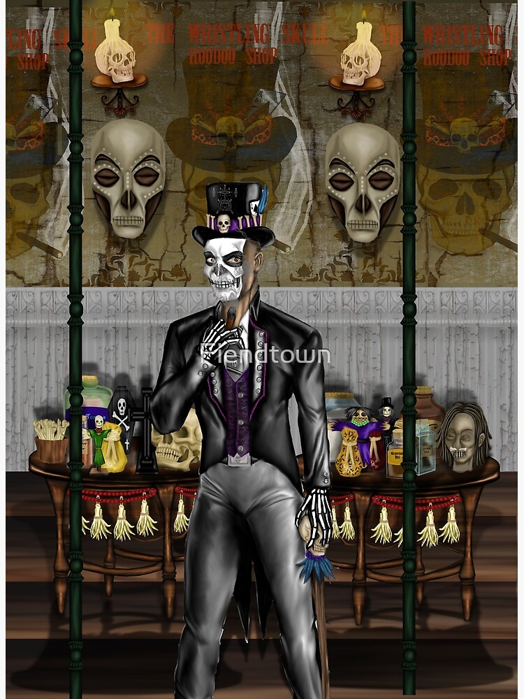 "Mumbo Jumbo Whistling Skull" Art Print by Fiendtown | Redbubble