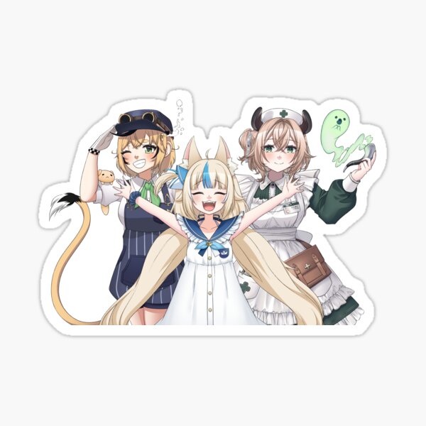 "The Trio Bunch - Sameko Saba, Dooby & Nimi Nightmare" Sticker for Sale ...
