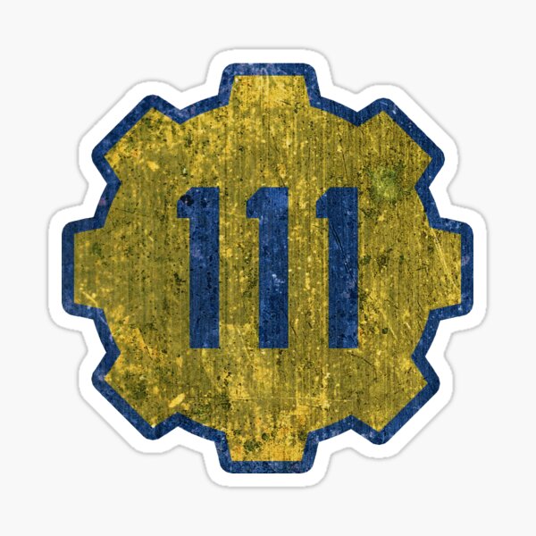 "Vault 111 - Distressed" Sticker for Sale by jenkem69 | Redbubble
