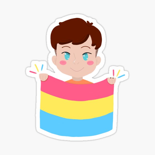 "pan flag" Sticker for Sale by tomlinsun | Redbubble