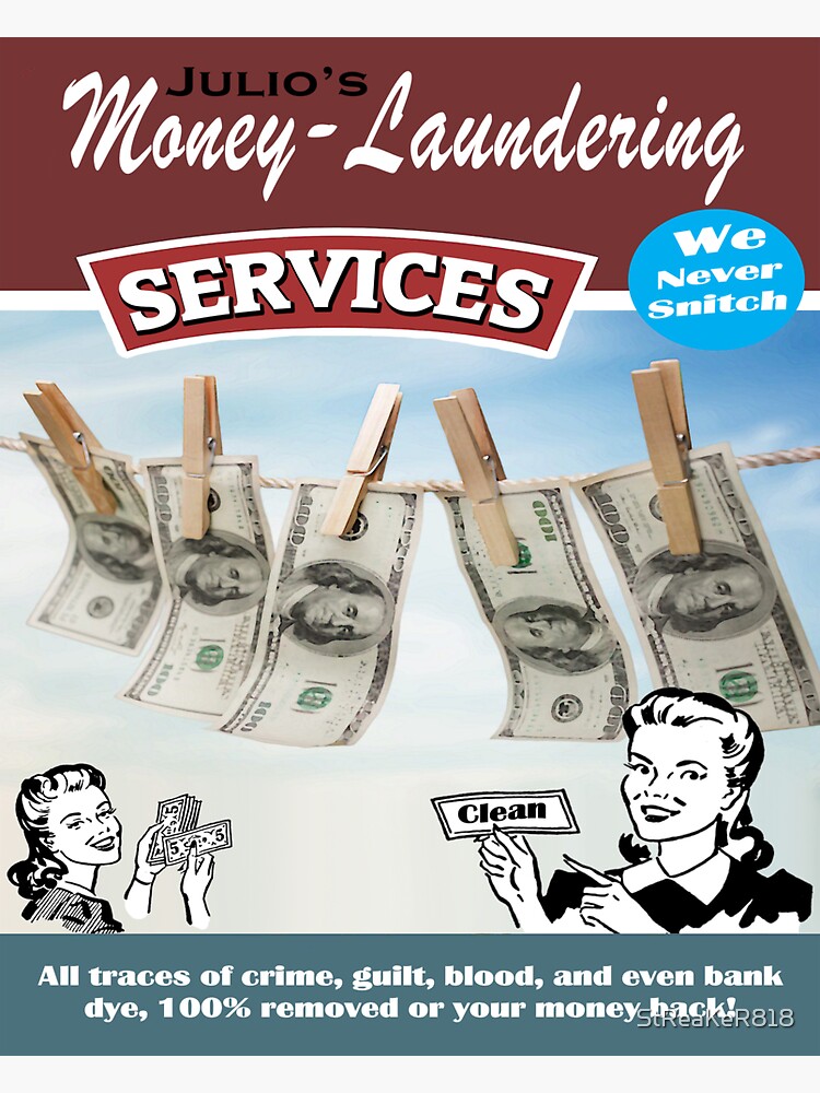 "Money Laundering Services" Sticker for Sale by StReaKeR818 | Redbubble