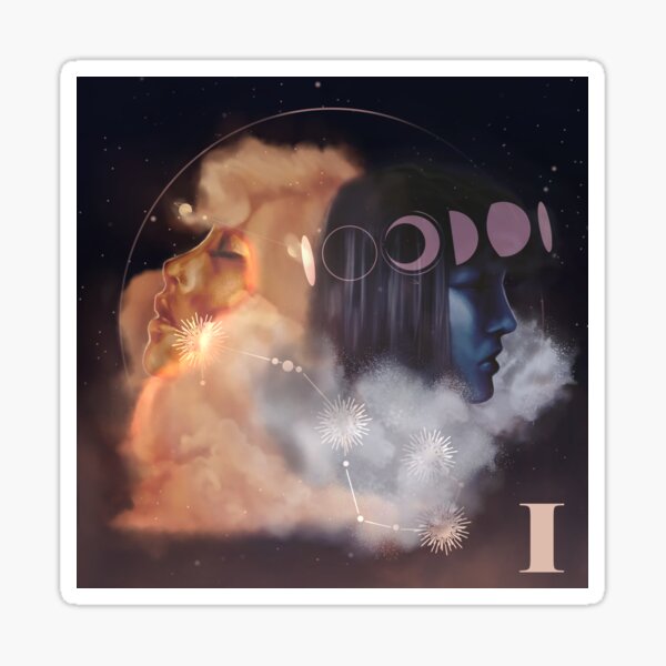 "Helios & Luna" Sticker for Sale by befrankwithme | Redbubble
