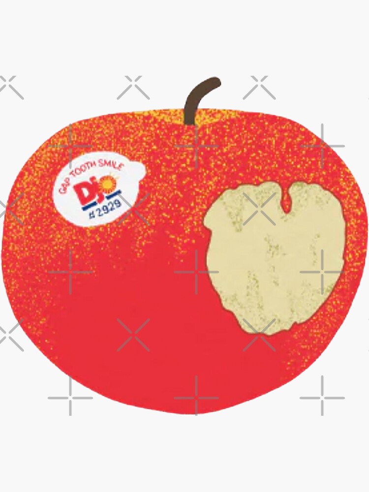 "gap tooth smile red apple" Sticker for Sale by ckking6 | Redbubble