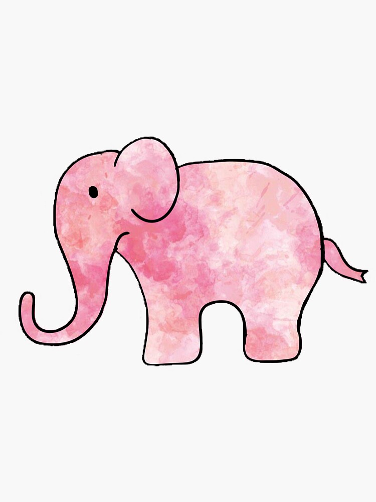 "Pink Marble Elephant" Sticker by sticker8girl | Redbubble