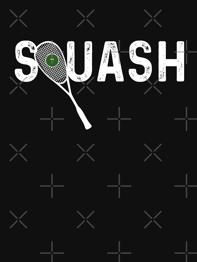 "Squash Racquet and Text Logo" T-shirt for Sale by oberdoofus ...