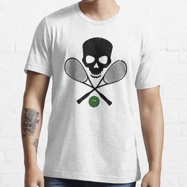 "Squash Skull and Racquets" T-shirt for Sale by oberdoofus | Redbubble ...