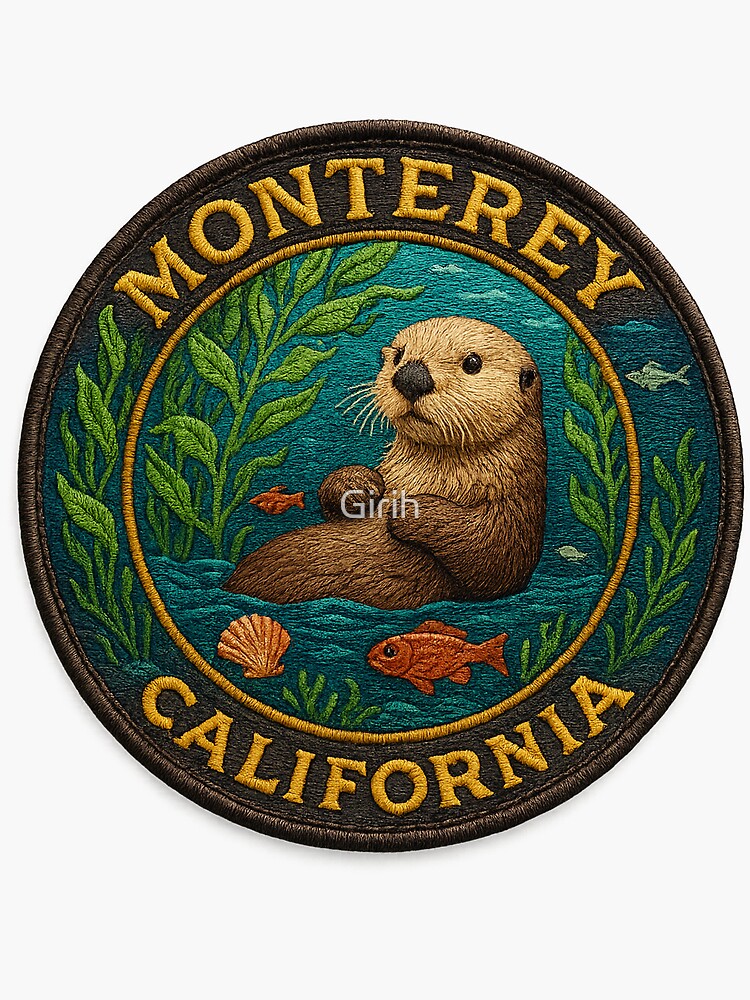 "Otter life in Monterey" Sticker by Girih | Redbubble