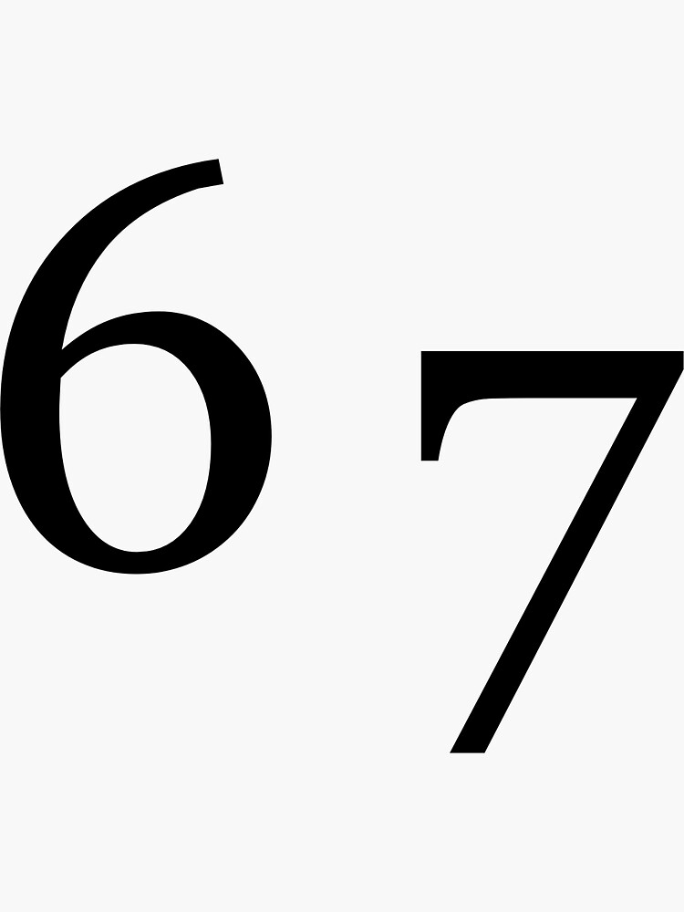 "6 7 or 6'7 Meme" Sticker for Sale by TheWorldShop-M | Redbubble