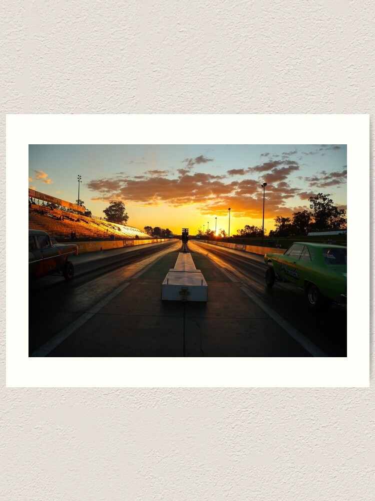 "Drag Racing Sunset" Art Print for Sale by dragphotos | Redbubble