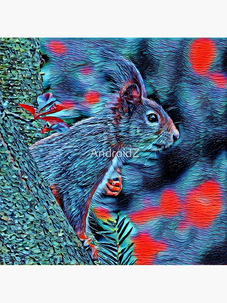 "Neon squirrel" Poster by AndroidZ | Redbubble