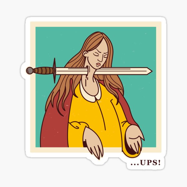 "UPS!" Sticker for Sale by bresquilla | Redbubble