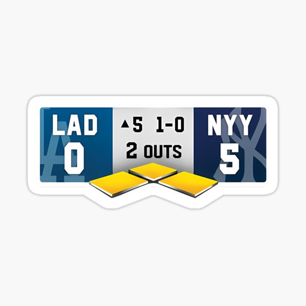 "Dodgers Yankees 5Th Inning World Series Logo" Sticker for Sale by ...