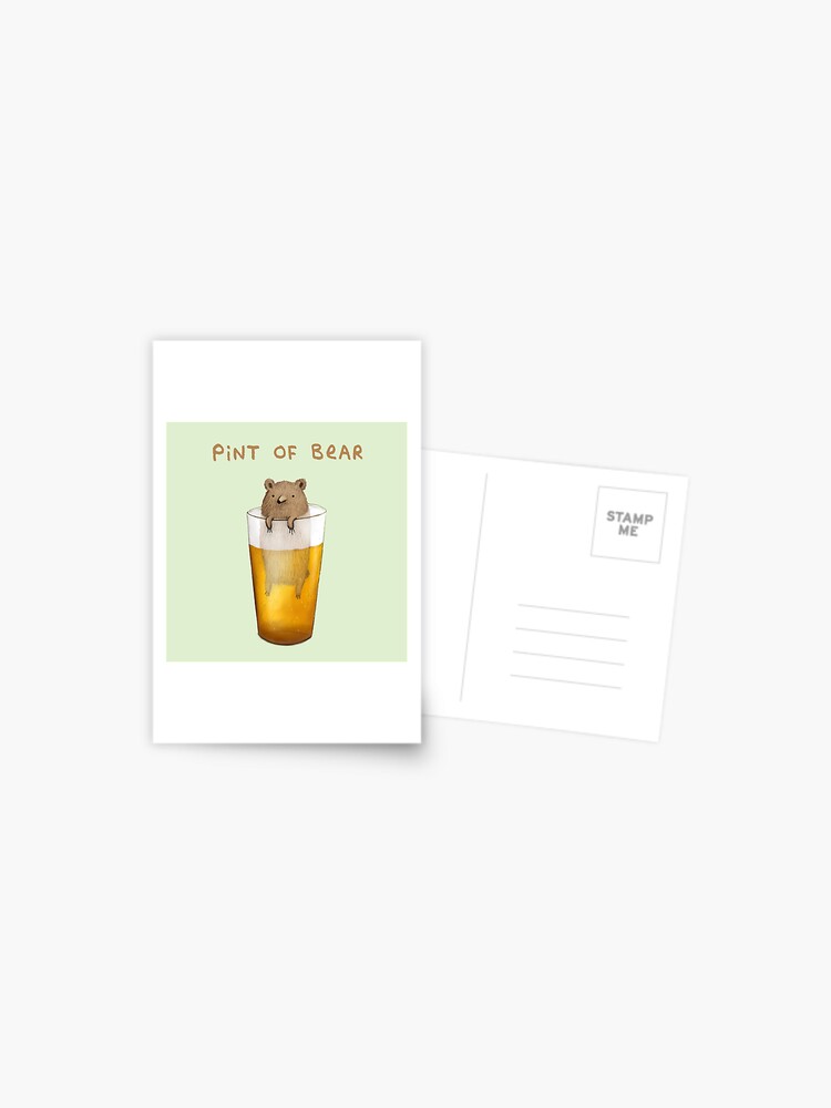"Pint of Bear" Postcard for Sale by Sophie Corrigan | Redbubble