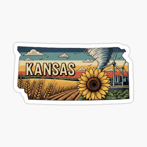 "State of Kansas" Sticker for Sale by NCalNoveltees | Redbubble