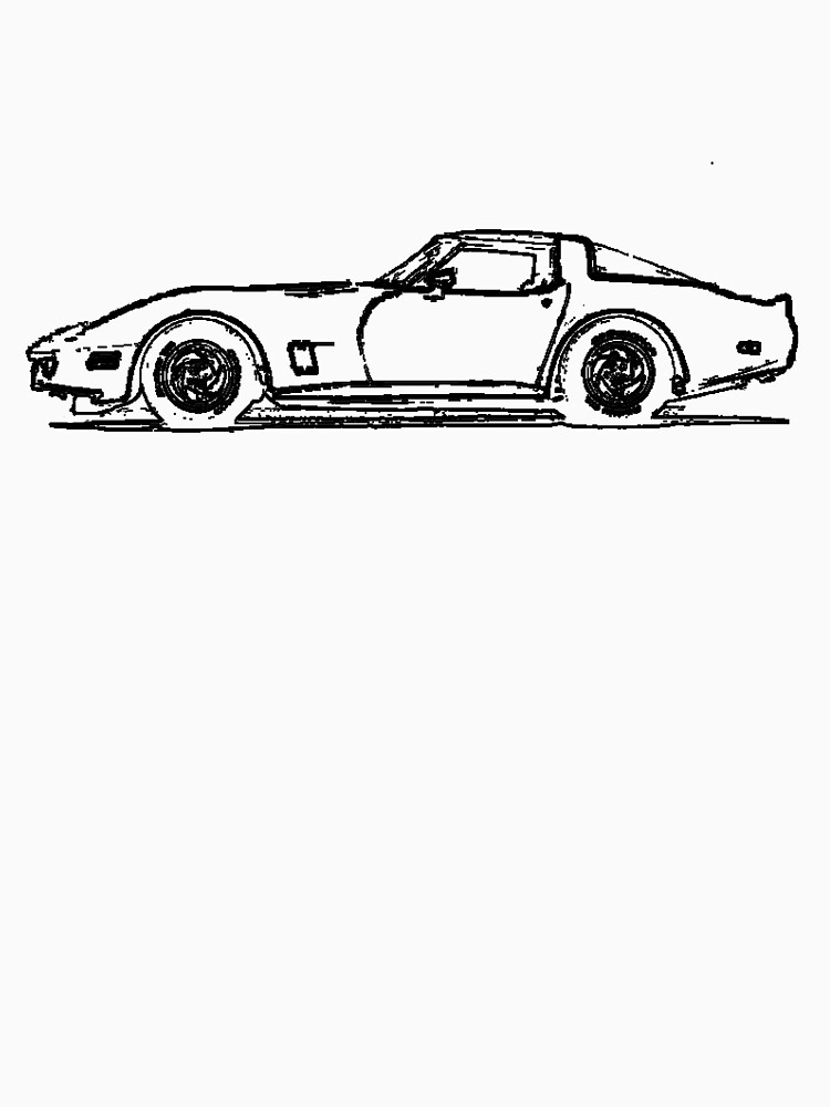 "C3 Corvette string silhouette" T-shirt for Sale by pupudoodle ...