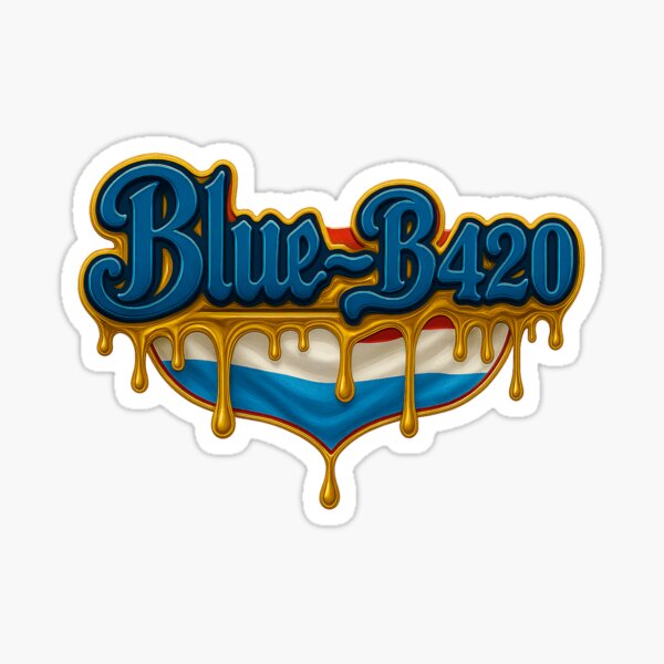 Sticker mit "Blue_B420 – Chicano Eleganz mit Luxemburger Flagge" von ...