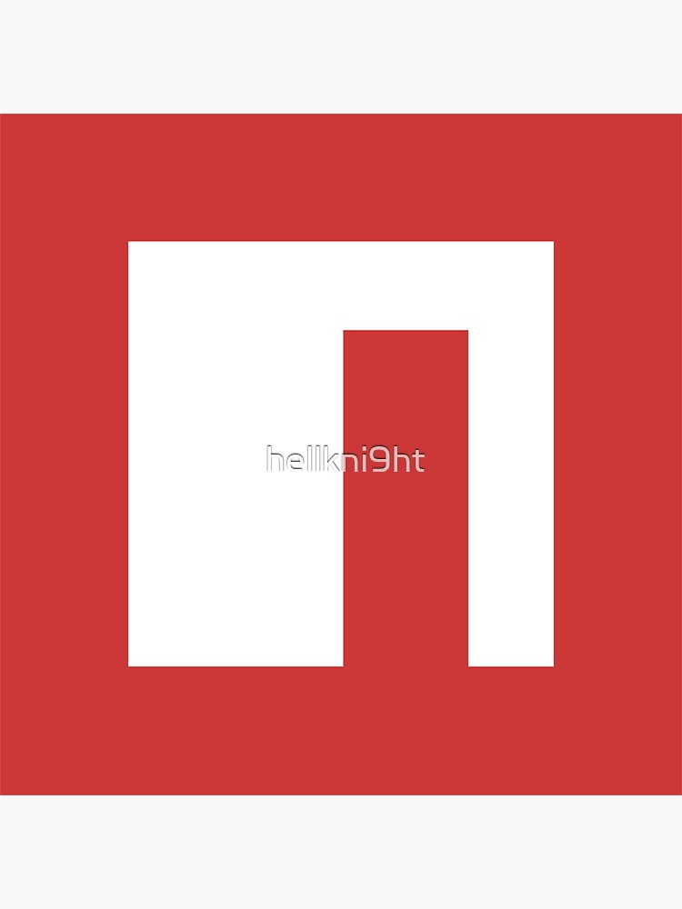 "npm logo: square - n - red" Sticker by hellkni9ht | Redbubble