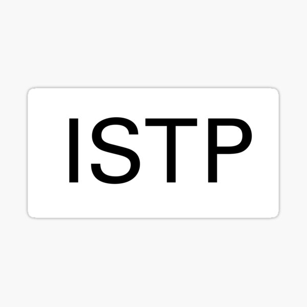 "ISTP Sticker" Sticker for Sale by HappyMinimalist | Redbubble