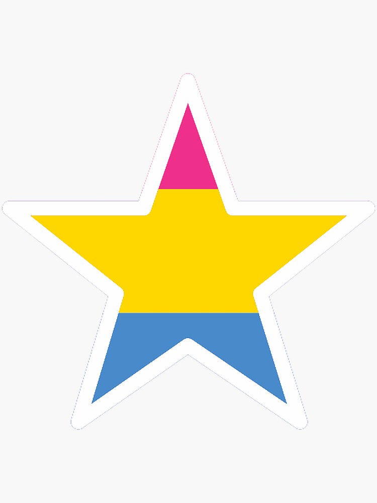 "Pride Star! (Pan Flag) " Sticker by catti-stardust | Redbubble