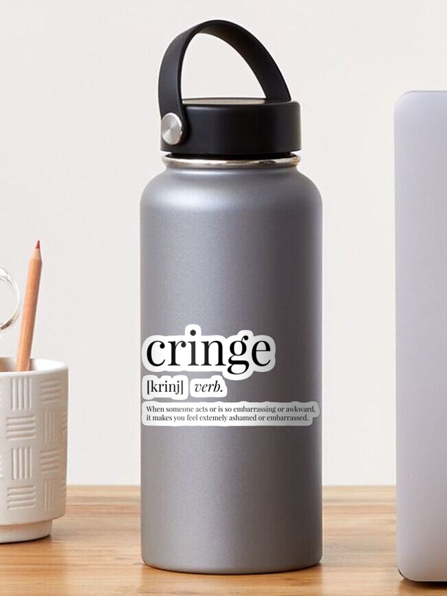 "Cringe Definition" Sticker for Sale by definingprints | Redbubble