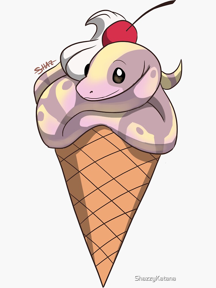 "Twinkle Sprinkle Snake Cone" Sticker for Sale by ShazzyKatana | Redbubble