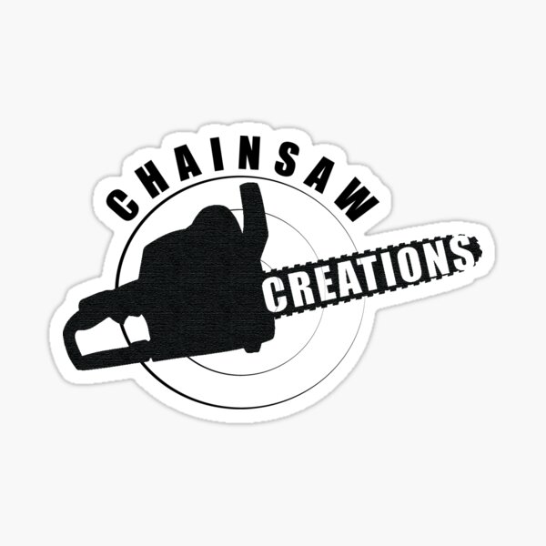 "Chainsaw Carving Symbol" Sticker by MMALIFESTYLE | Redbubble