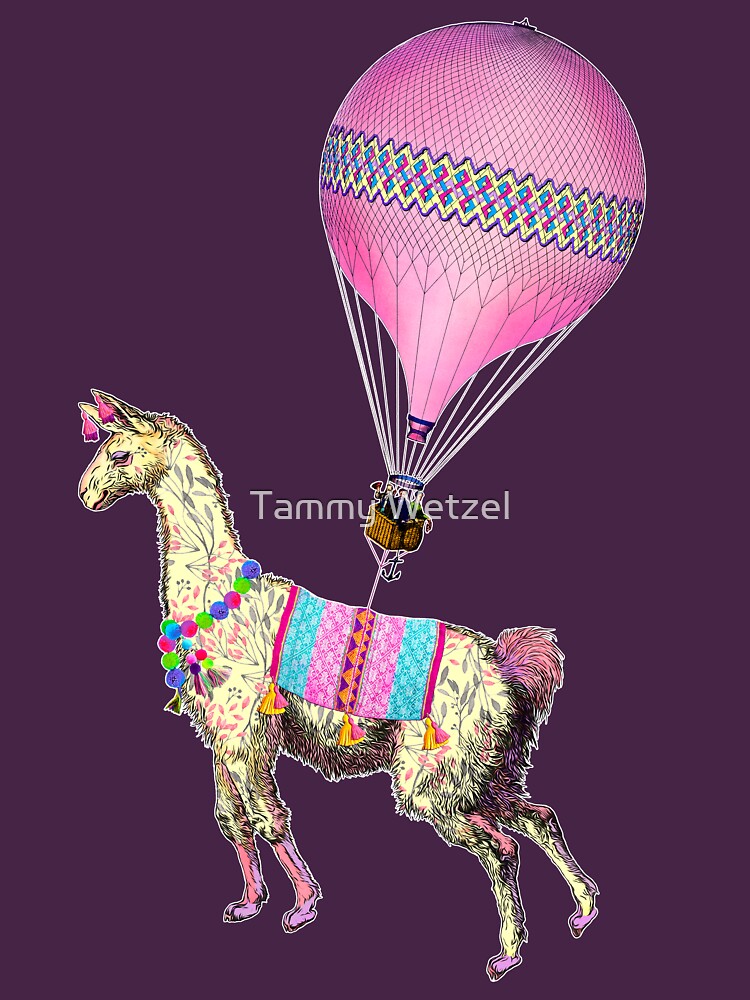 "Flying Llama" T-shirt by TammyWetzel | Redbubble