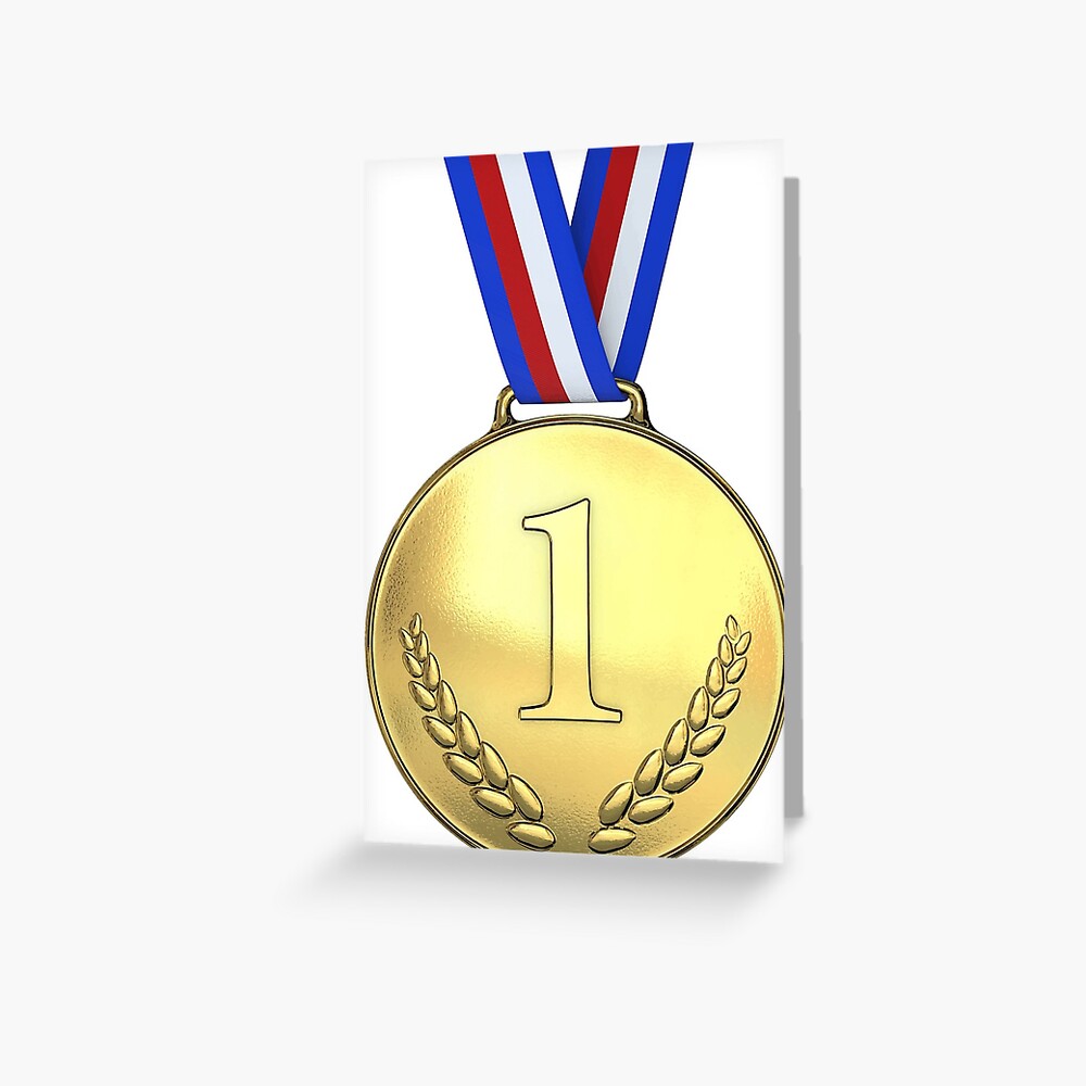 "1st Place Gold" Greeting Card for Sale by Reethes | Redbubble