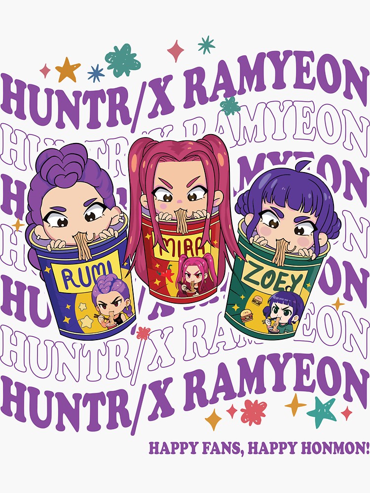 "Huntrix Ramyeon Kpop Demon Hunters, KPDH Tshirt, Huntrix Mira, Rumi ...