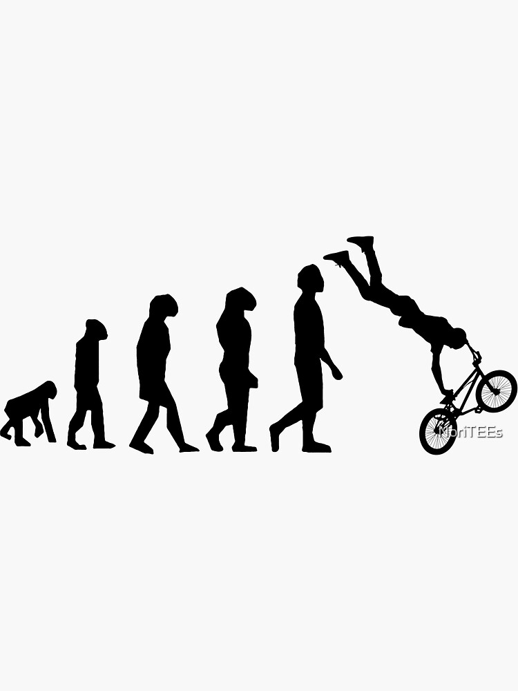 "Evolution of Bike BMX MTB Shirt" Sticker for Sale by NoriTEEs | Redbubble