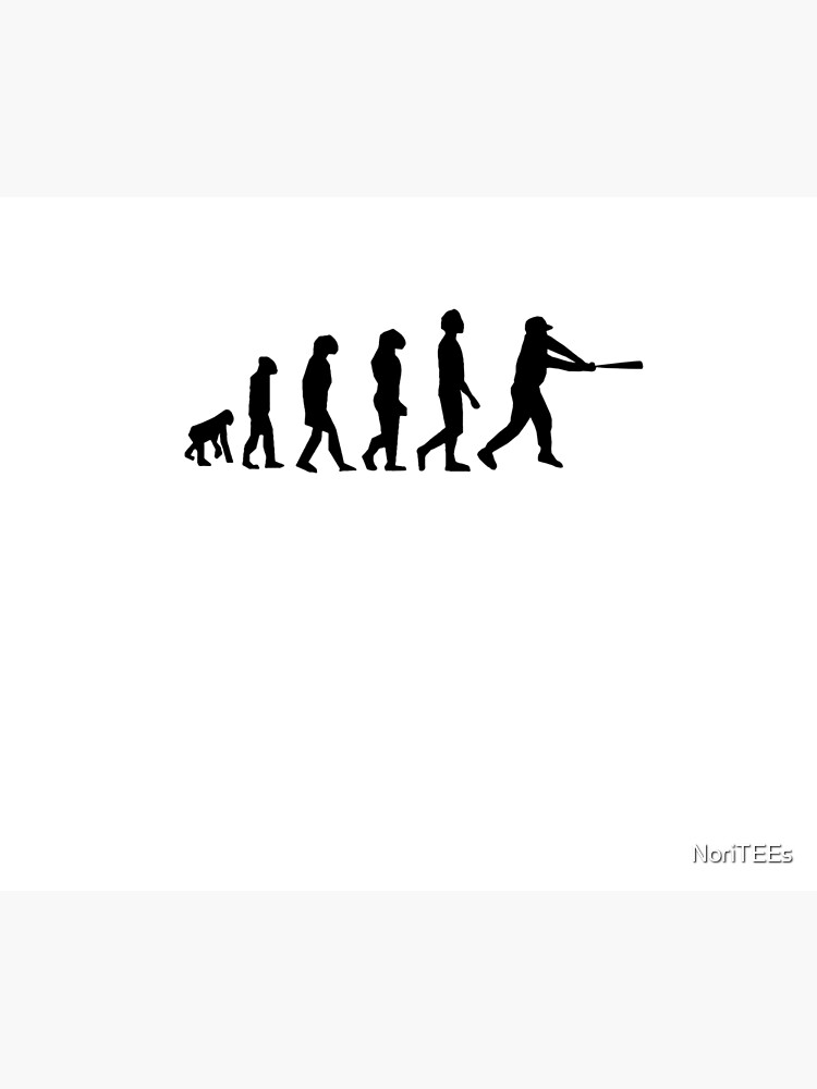 "Evolution of baseball bat pitcher baseball player shirt" Tapestry by ...