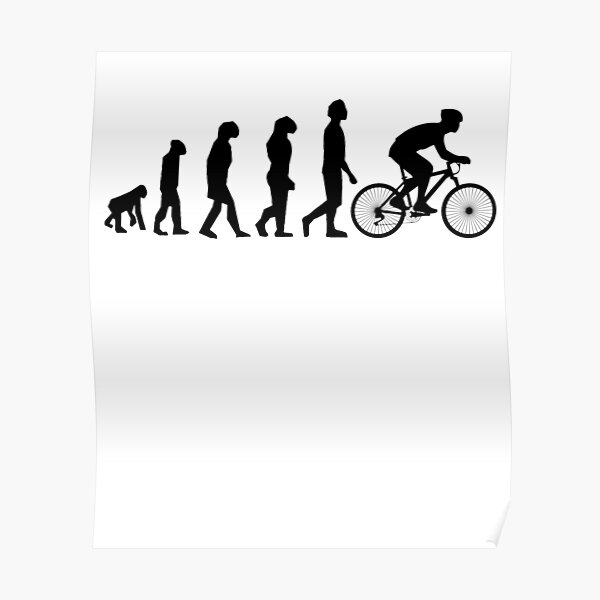 "Evolution of Mountain Bike MTB Bike Shirt" Poster for Sale by NoriTEEs ...