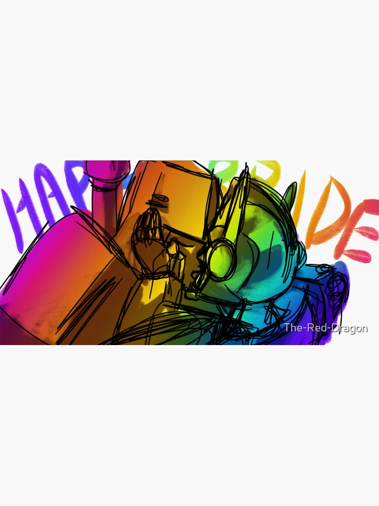 "Transformers Pride" Sticker for Sale by The-Red-Dragon | Redbubble