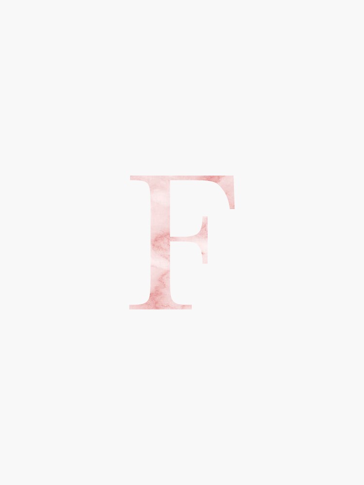 "Pink Marble F" Sticker for Sale by Lizpappas | Redbubble
